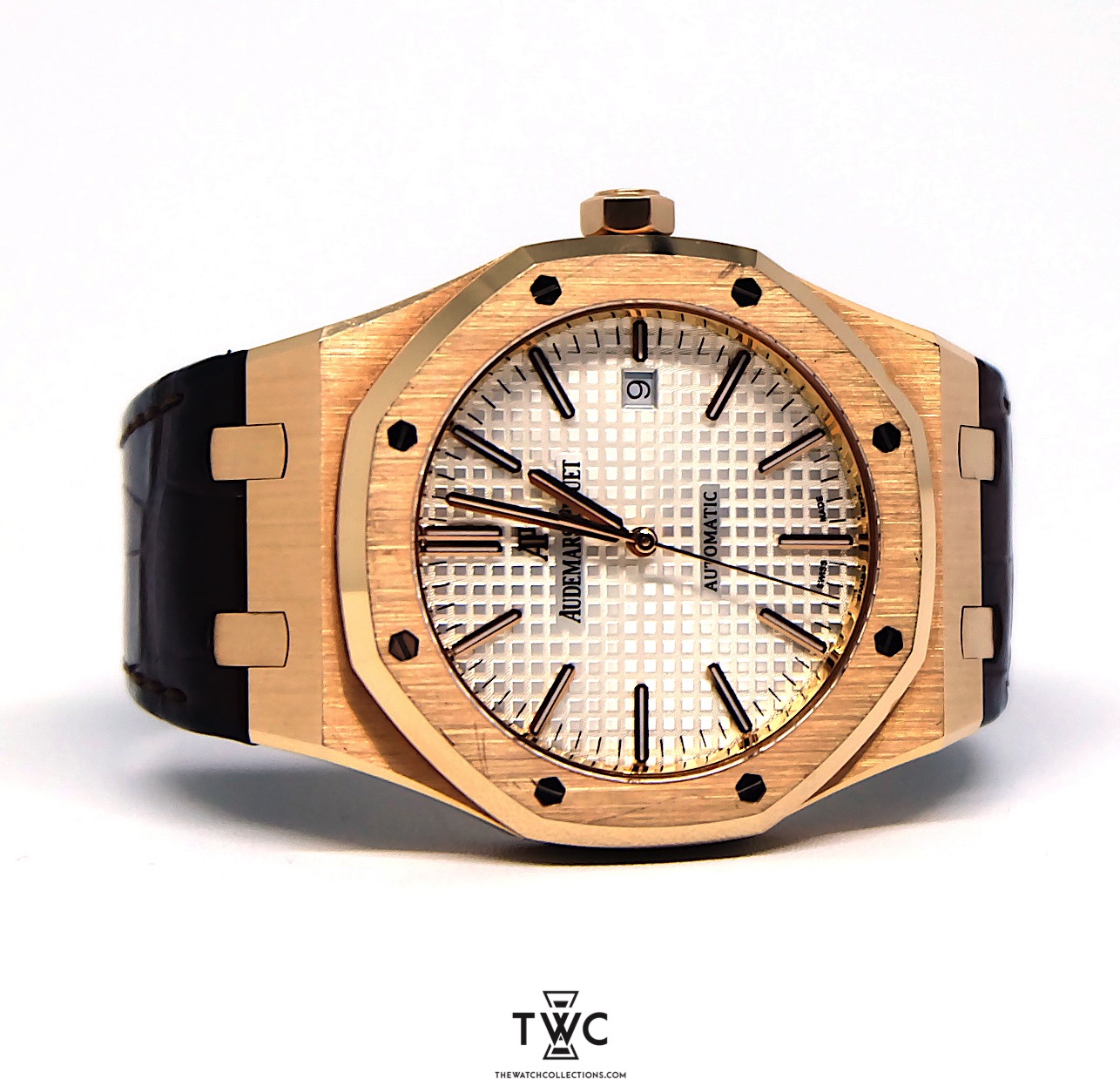 Audemars Piguet - Royal Oak 15400 Rose Gold White Dial (2016)